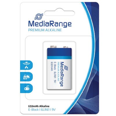 MediaRange Premium Alkaline E-Block Battery - 6LR61 - 1 pcs
