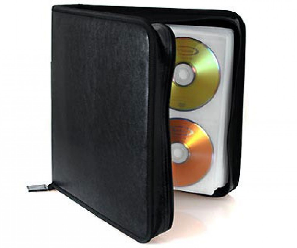 Dynamax Synthetic leather CD Wallet for 200 CD/DVD - black - 1 piece