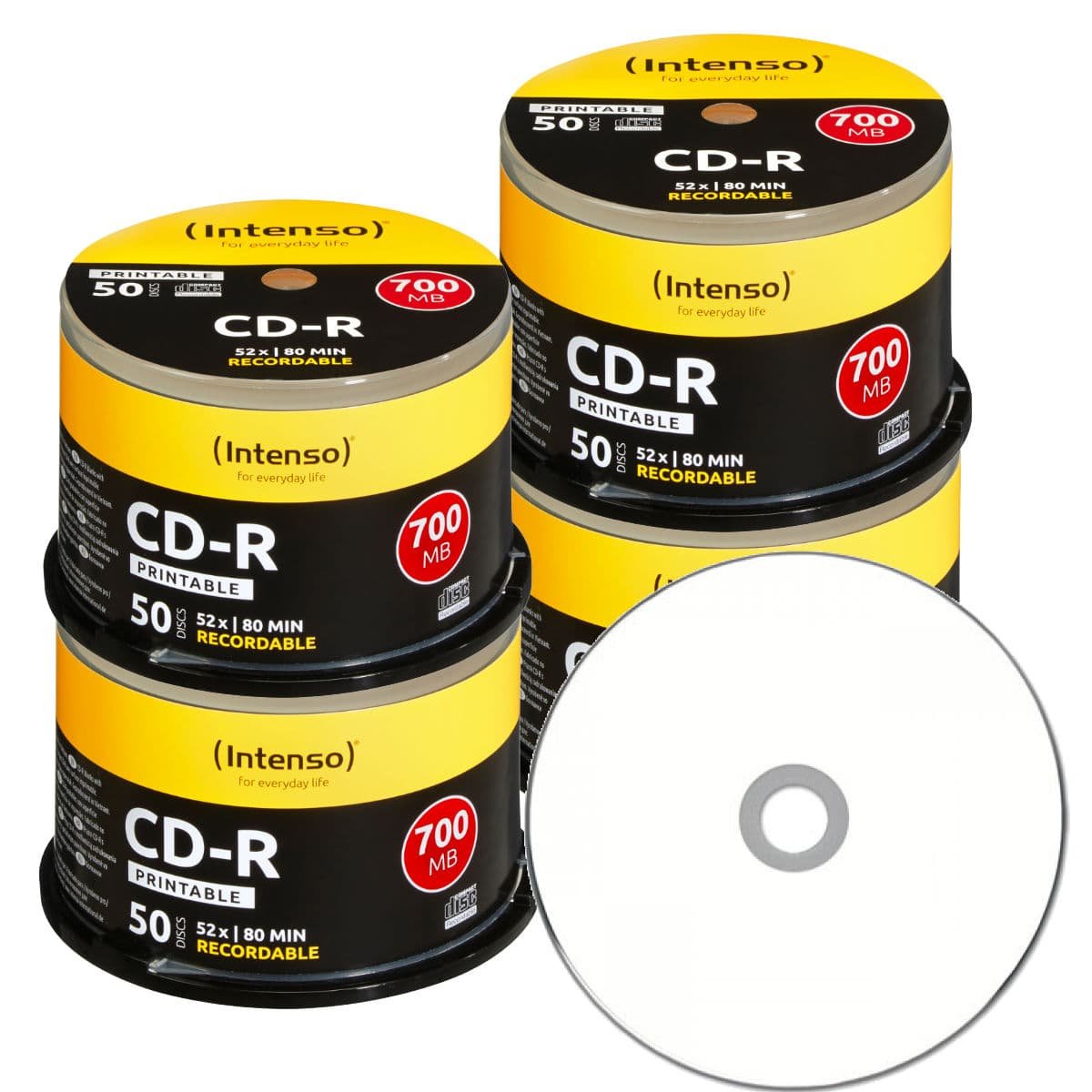 Intenso CD-R 700 MB printable - 52x - 200 pcs in Cakebo
