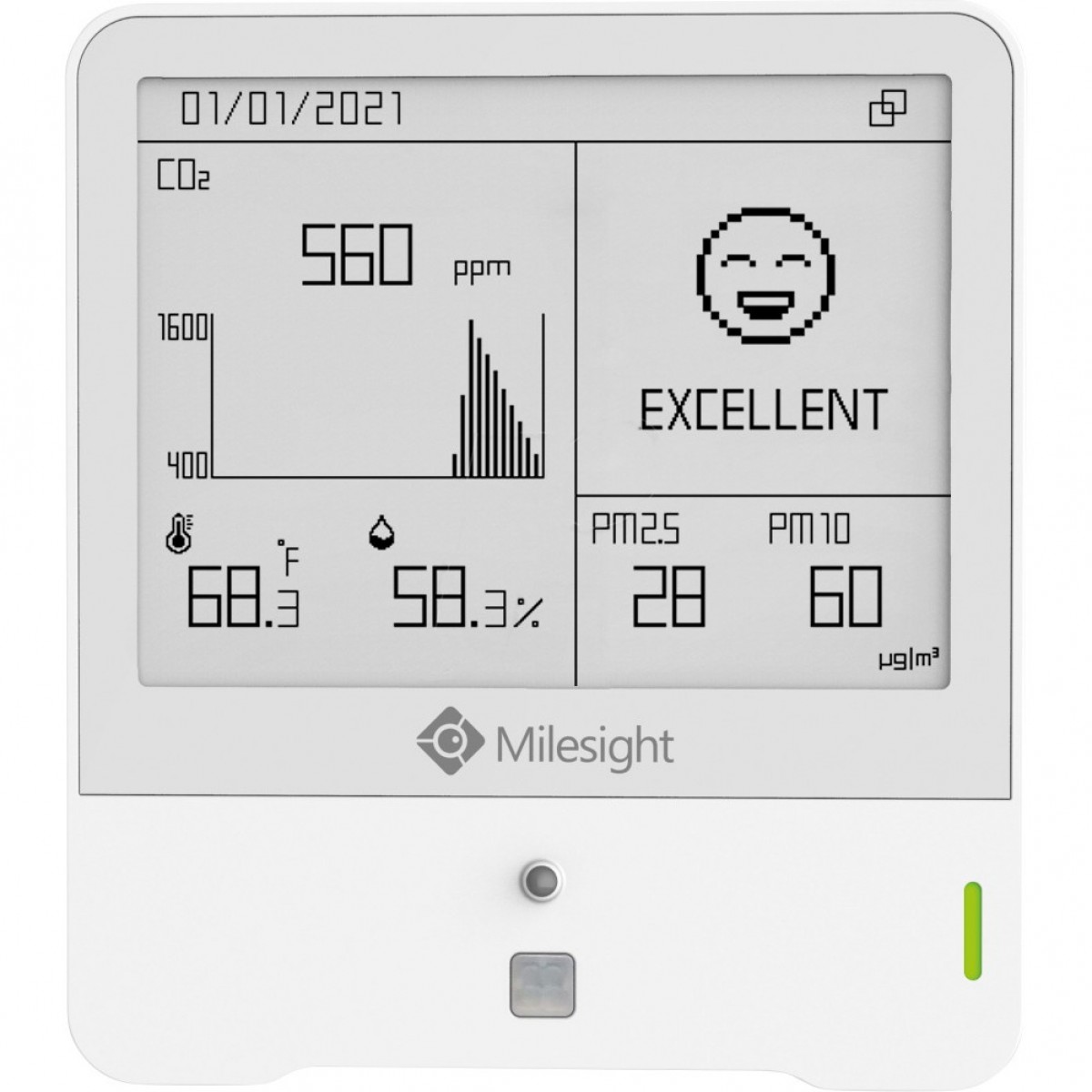 IoT Milesight Indoor Ambience Monitoring Sensor LoRaWAN Temp. Humidity ...