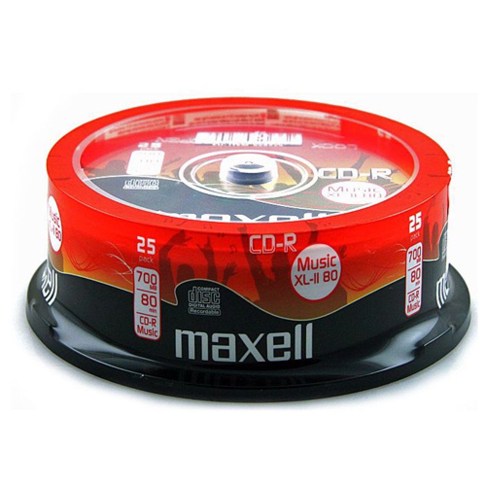 Maxell Audio CD-R 80 Min. Music XL2 - 48x - 25 Stück in Cakebox
