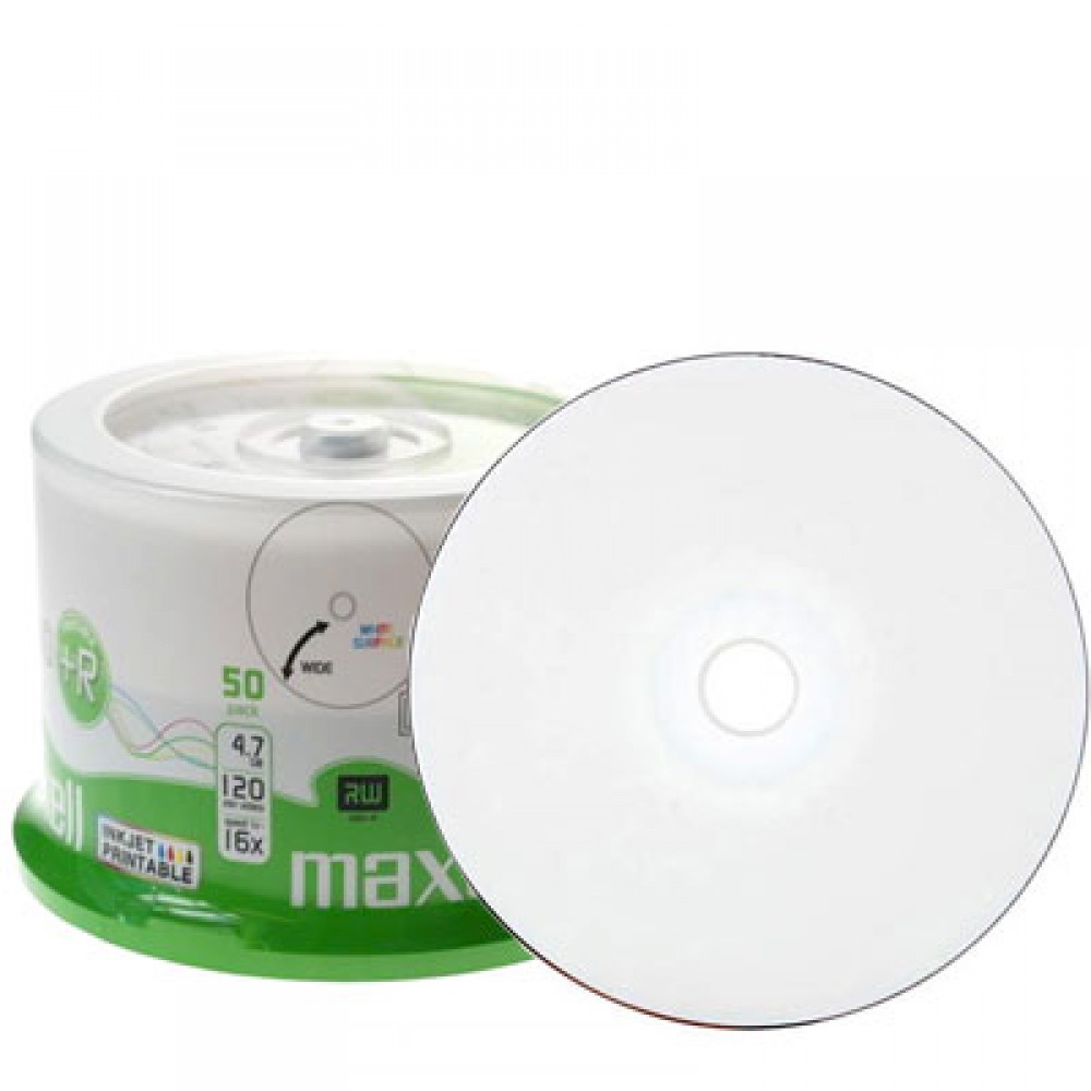 Maxell DVD+R 4.7 GB full printable - 16x - 50 pcs in Ca