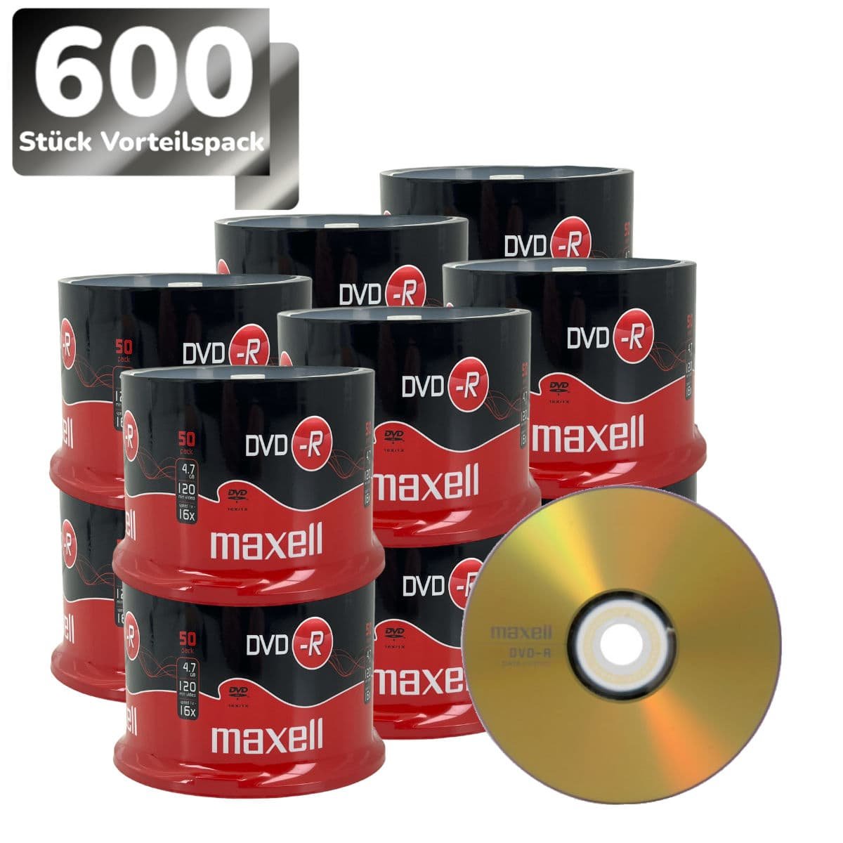 Maxell DVD-R 4.7 GB imprimée - 16x | 600 in cakebox