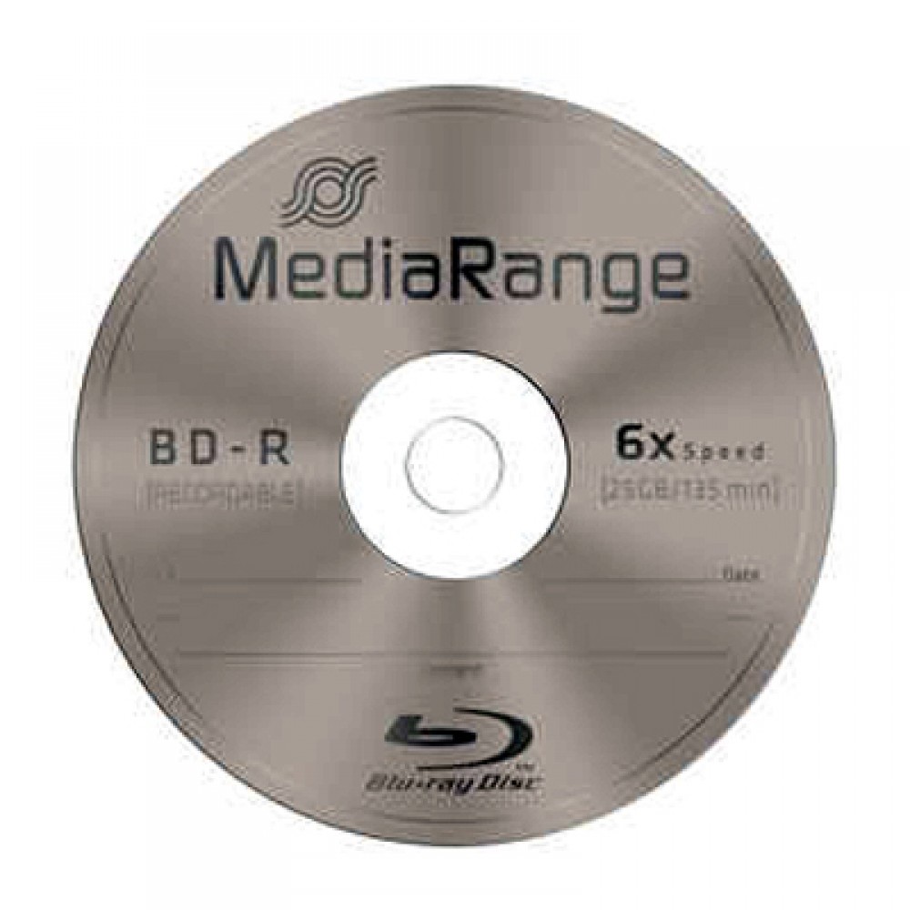 MediaRange Blu-Ray Dual Layer 50GB labelled - 6X - 25 pcs in Cakebox
