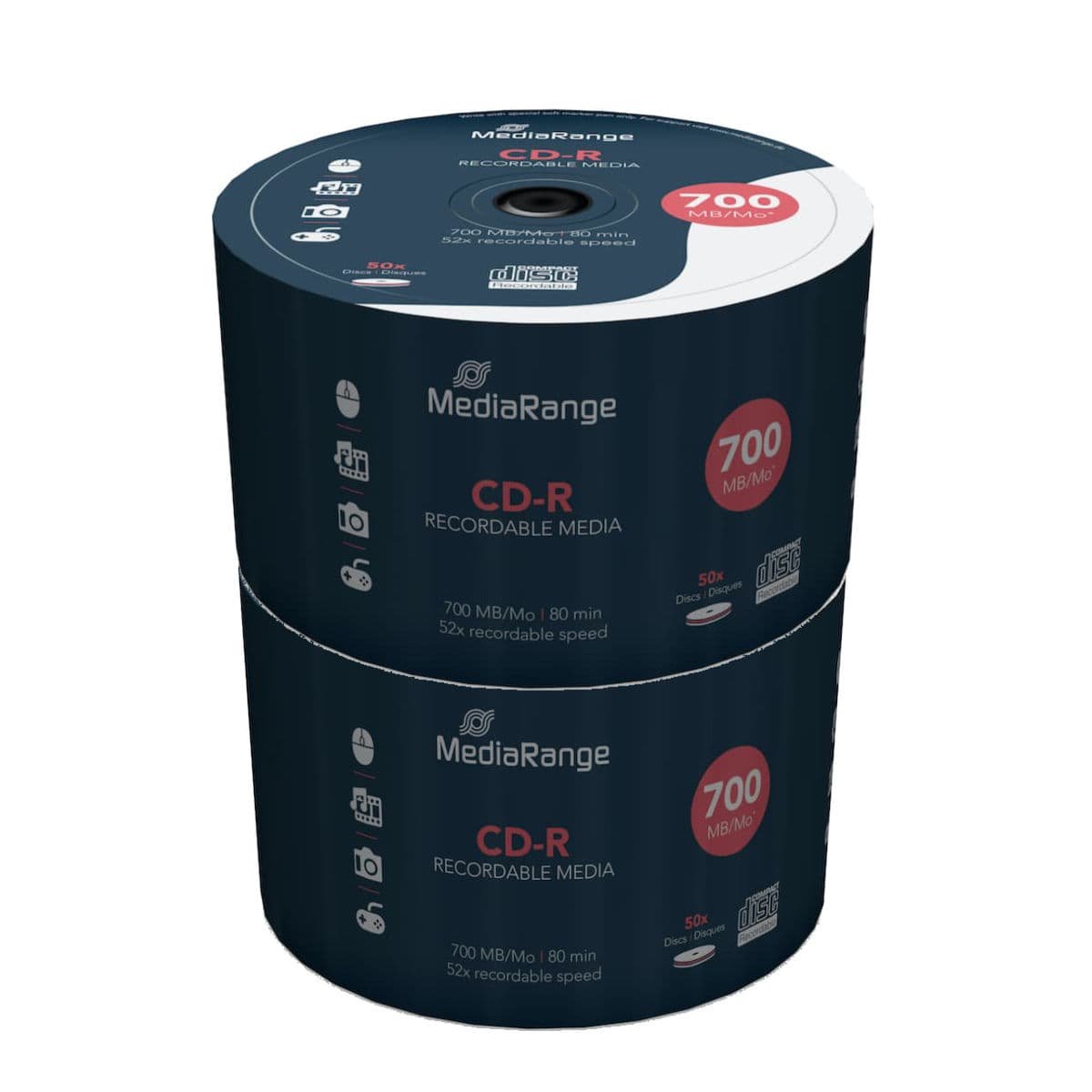 MediaRange CD-R 700 MB labelled - 52x - 100 pcs in Cake