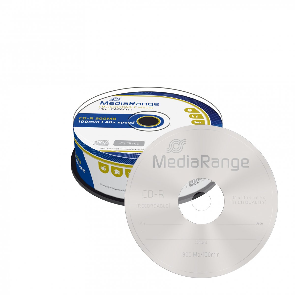 MediaRange CD-R 900 MB - 48x - 100 pcs in Cakebox
