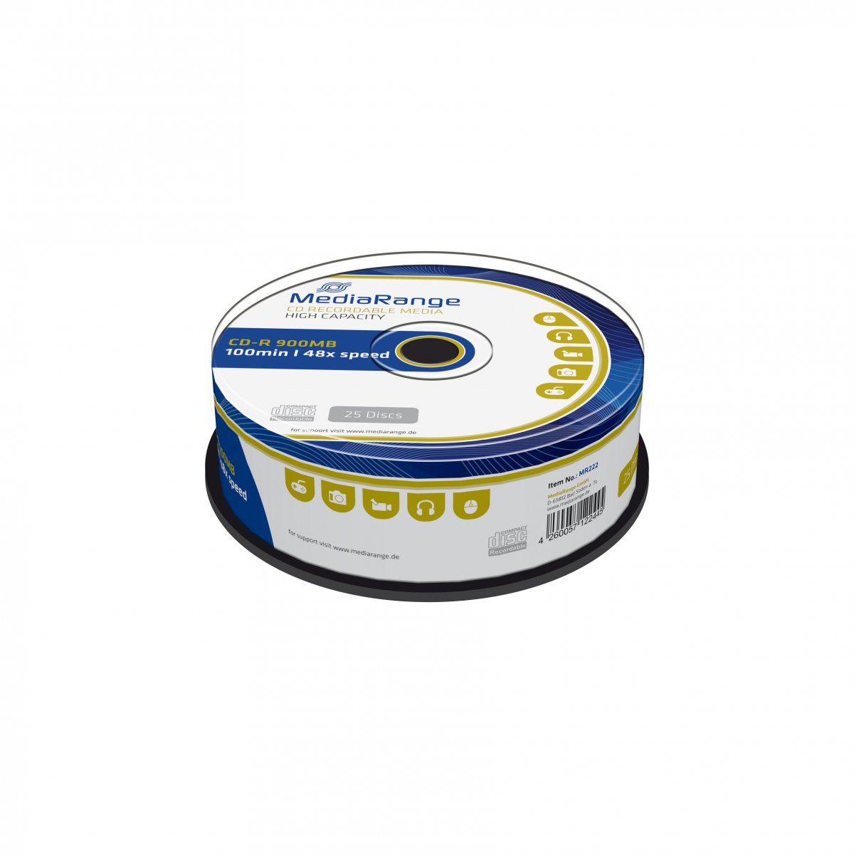 MediaRange CD-R 900 MB Multispeed - 25 pcs in Cakebox