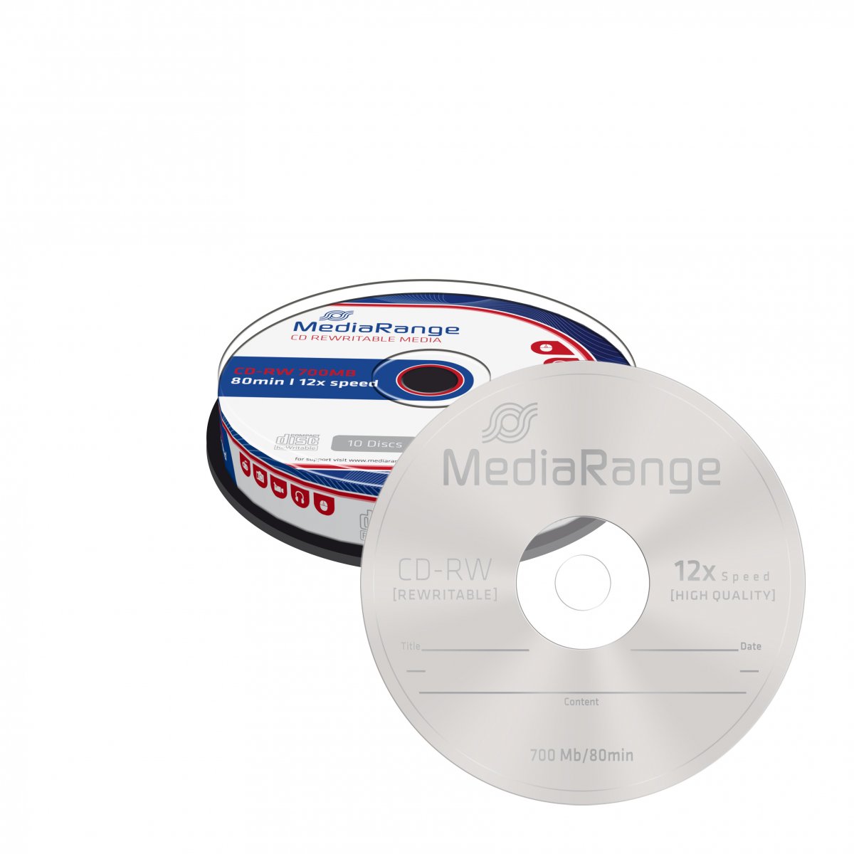 MediaRange CD-RW 700 MB - 12x - 10 pcs in Cakebox