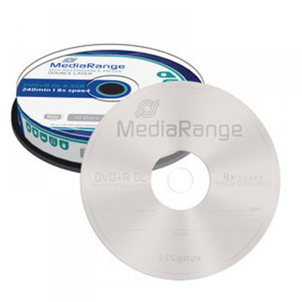 MediaRange DVD+R 8.5 GB Double Layer labelled - 8x - 10 pcs in Cakebox