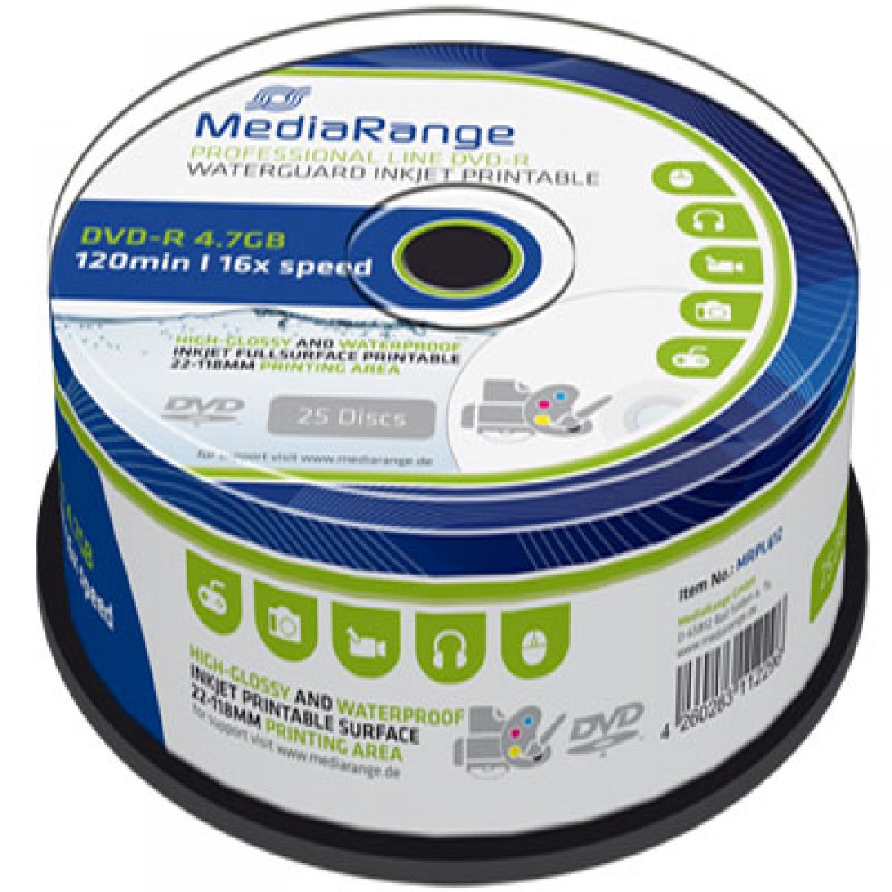MediaRange DVD+R Double Layer 8.5 GB full printable