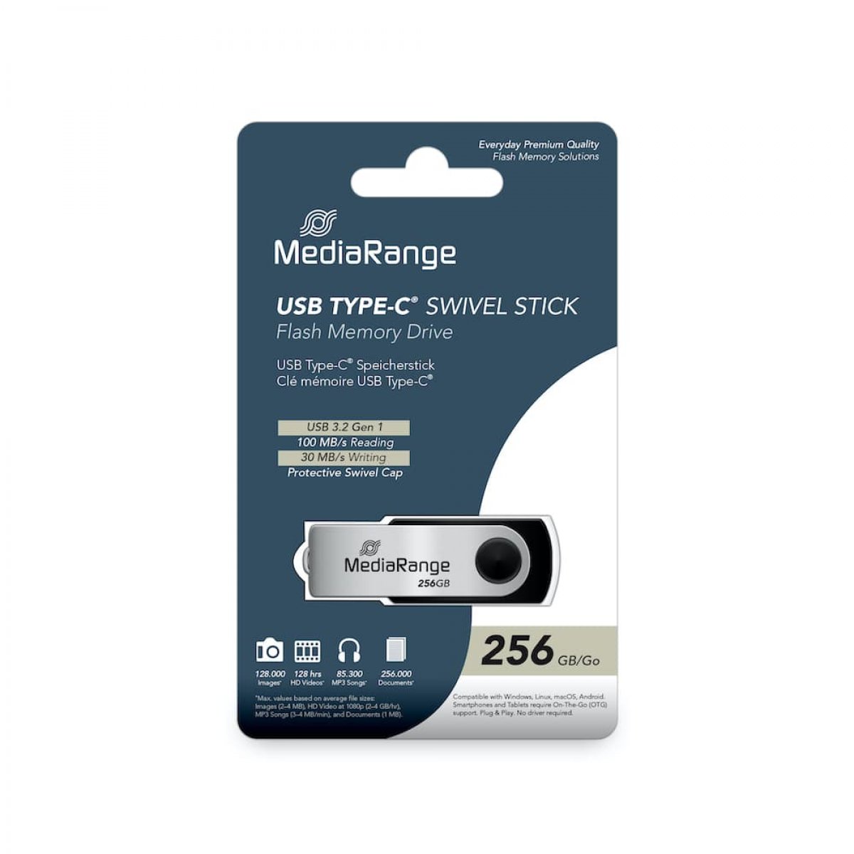 MediaRange USB-C 256GB Flash-Laufwerk