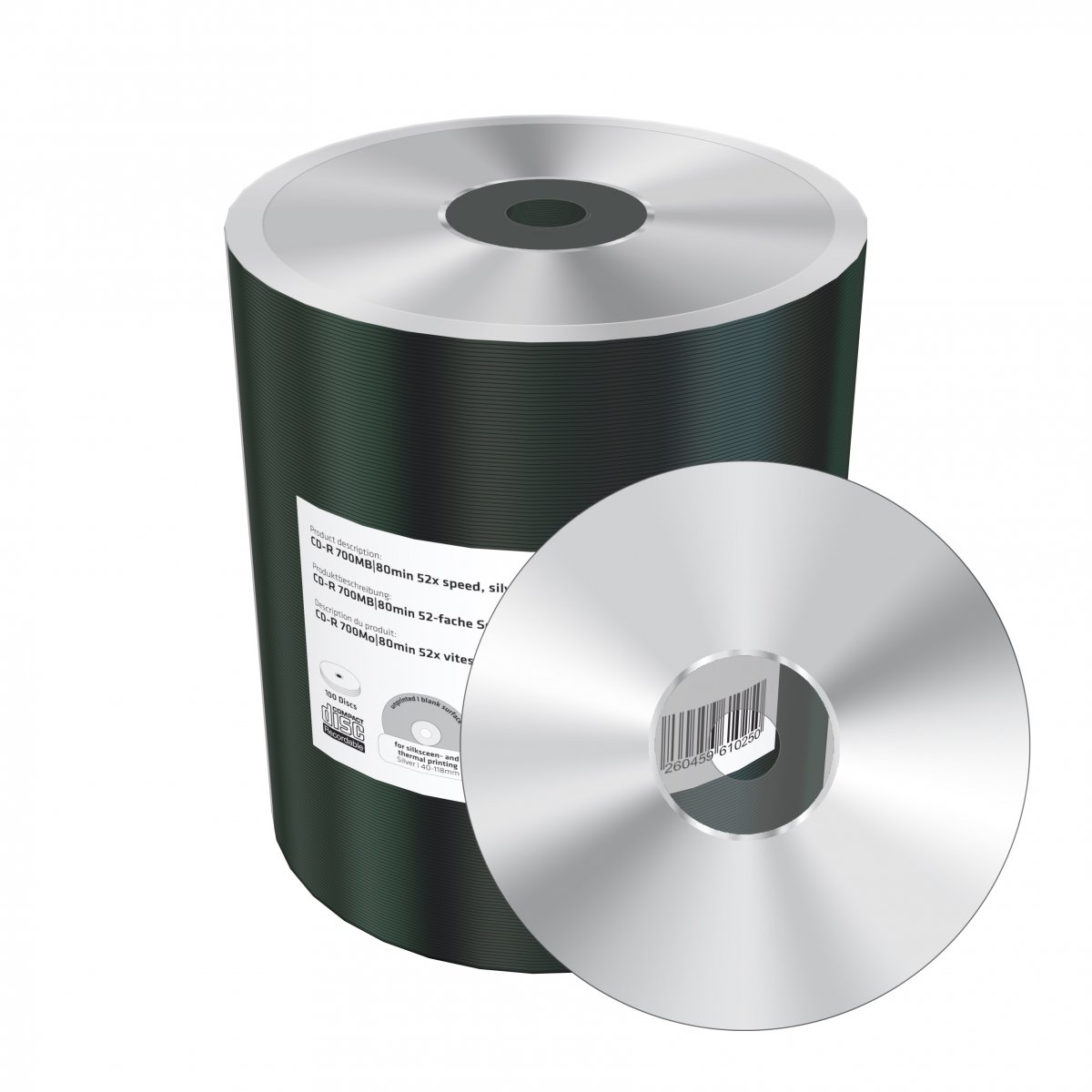 PLATINUM CD-R 700 MB unlabelled 52x - 100 pcs