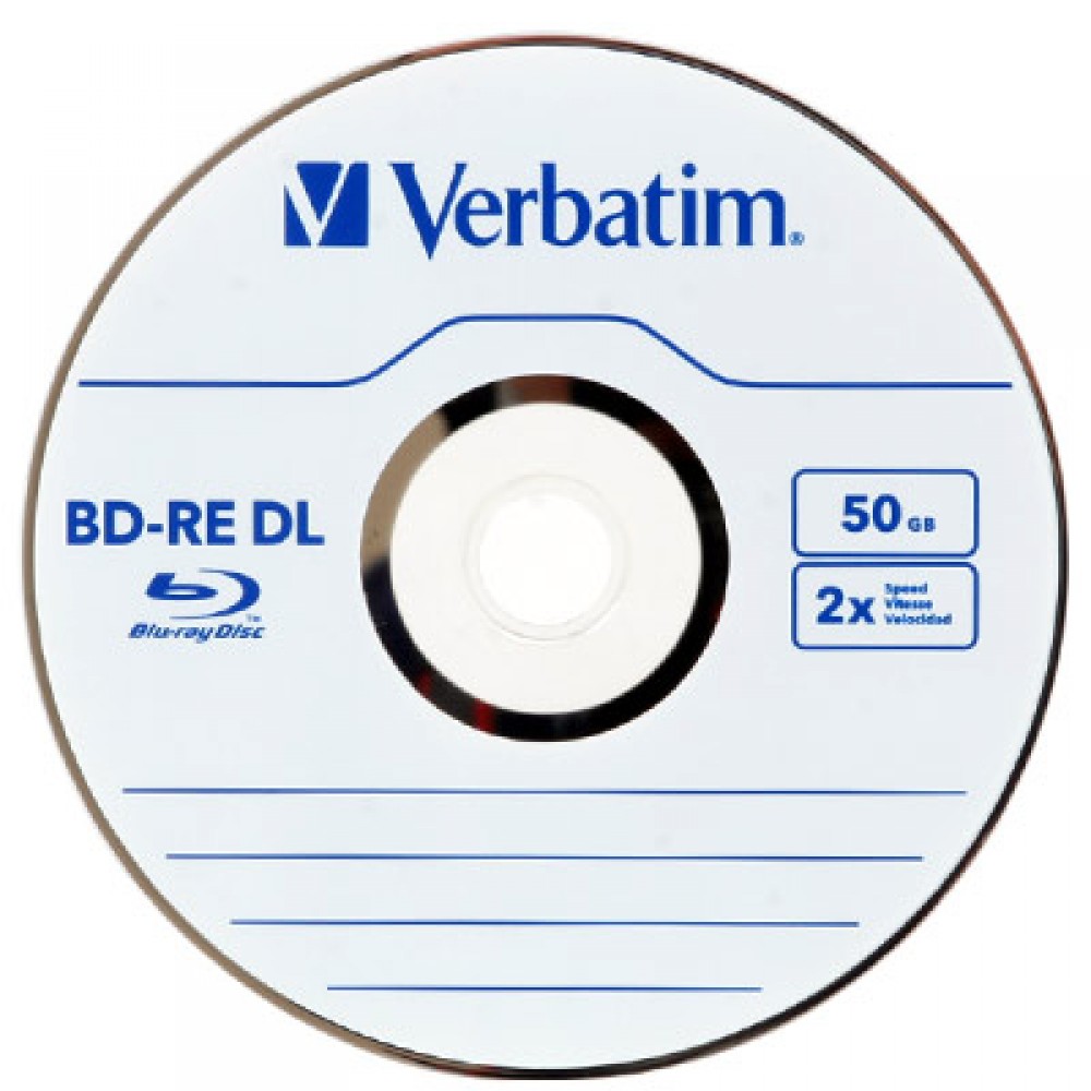 Verbatim Blu-Ray BD-RE 50 GB labelled - 2x - 5 pcs in J