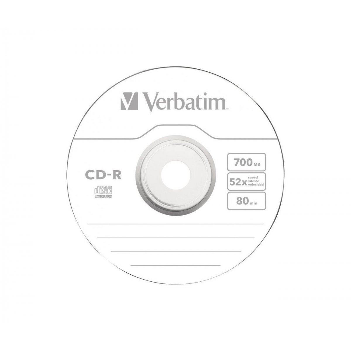 Verbatim CD-R 700 MB Extra Protection labelled - 52x - 100 pcs in Cakebox
