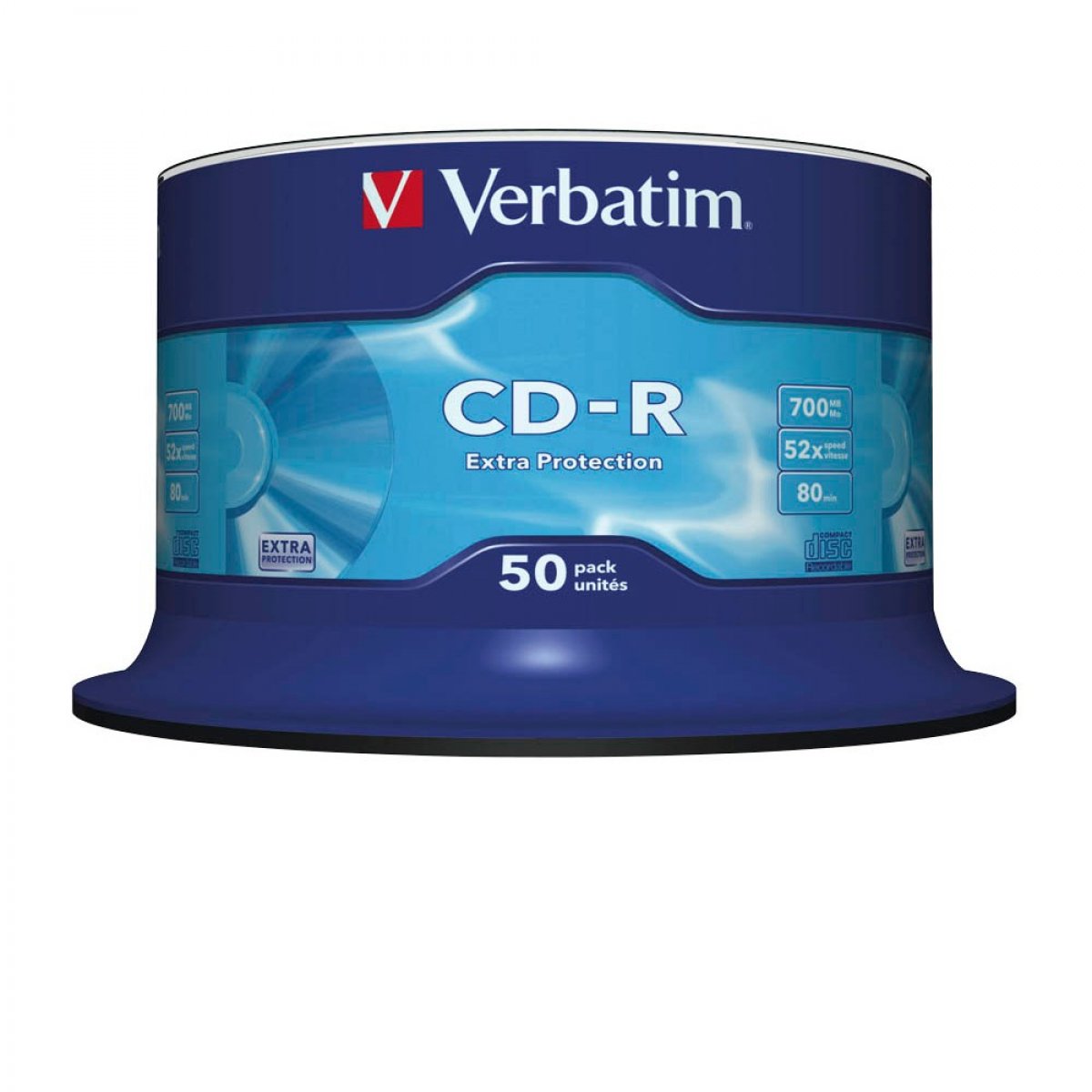 Verbatim CD-R 700 MB voll bedruckbar - 52x - 100 Stück
