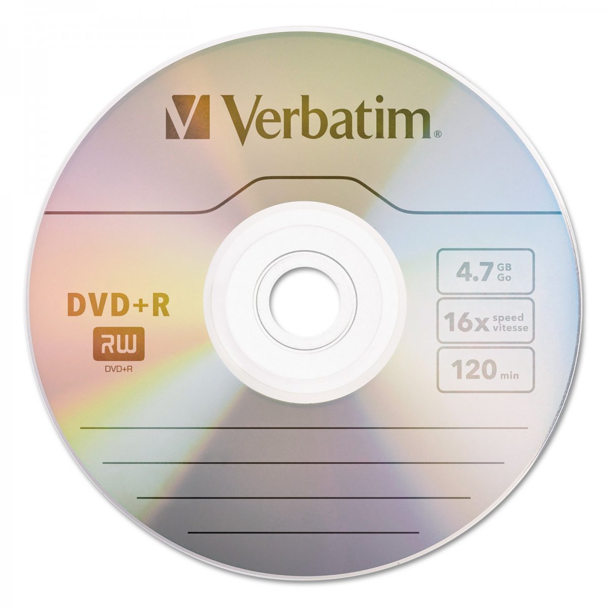 Verbatim DVD+R 4.7 GB AZO labelled - 16x - 100 pieces i