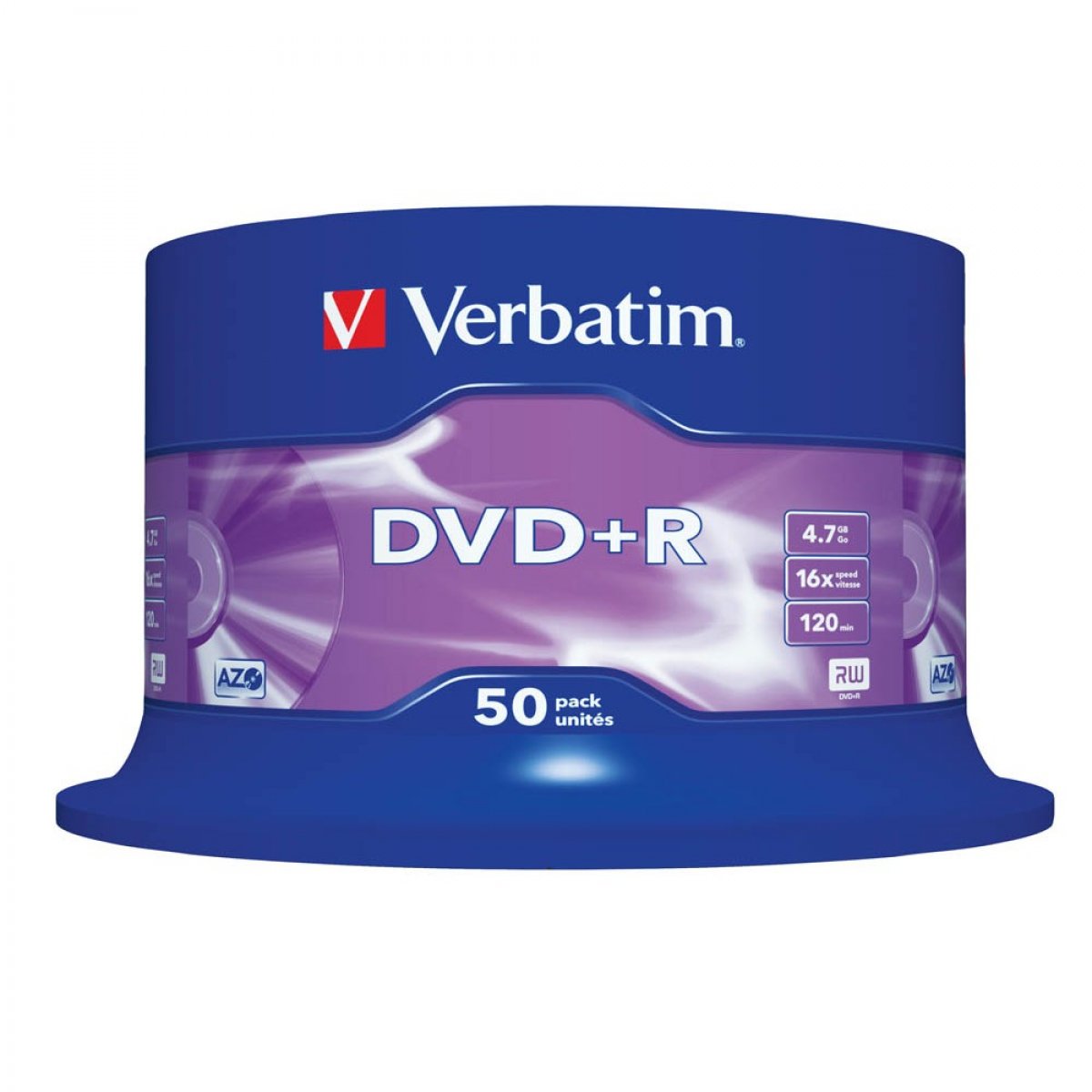 Verbatim DVD+R 4.7 GB labelled - 16x - 50 pcs in Cakebo